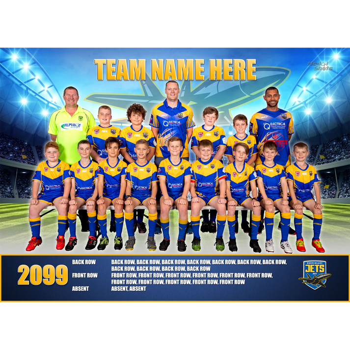 Laminated Team Photo – Medal Shots Pty Ltd