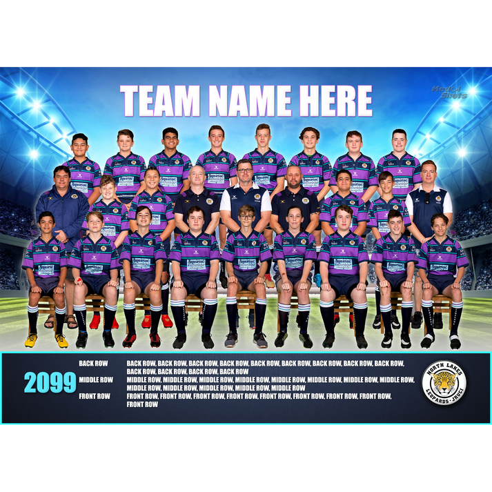Laminated Team Photo – Medal Shots Pty Ltd